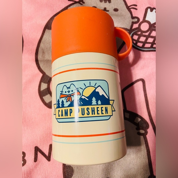 Pusheen | Dining | Camp Pusheen Box Exclusive Orange Thermos | Poshmark